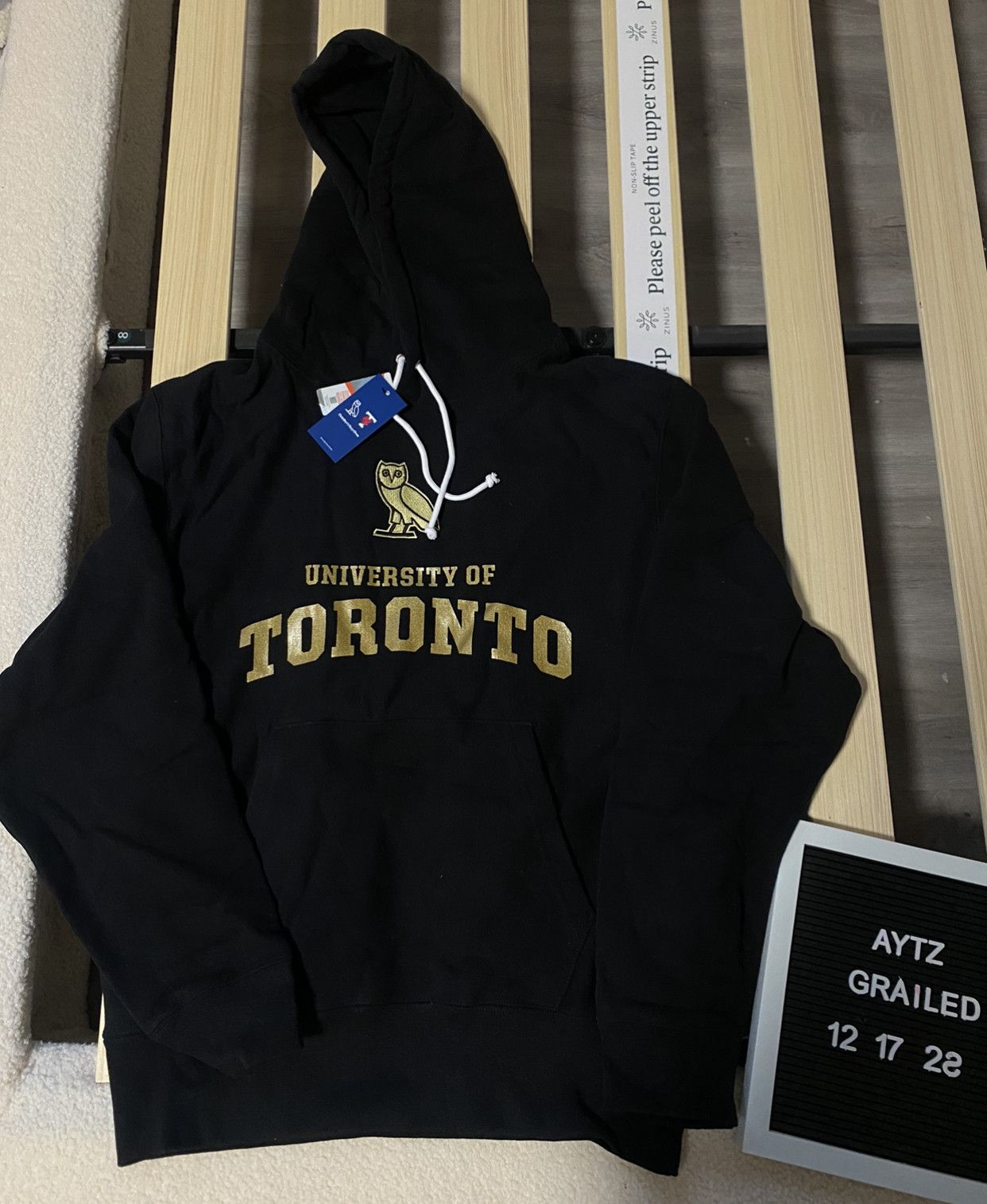 Octobers Very Own Rare OVO x UofT black and gold hoodie | Grailed