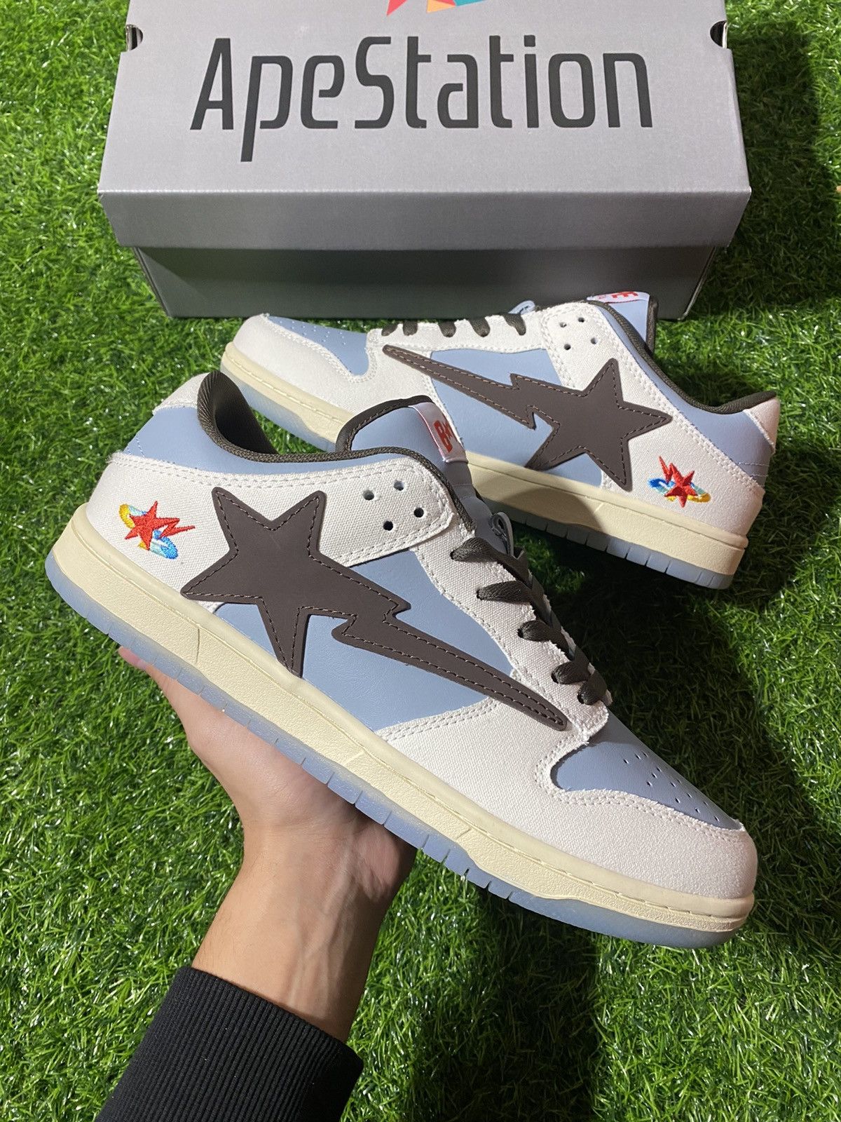 Bape Bapesta customs PlayStation Apestation size 11 | Grailed