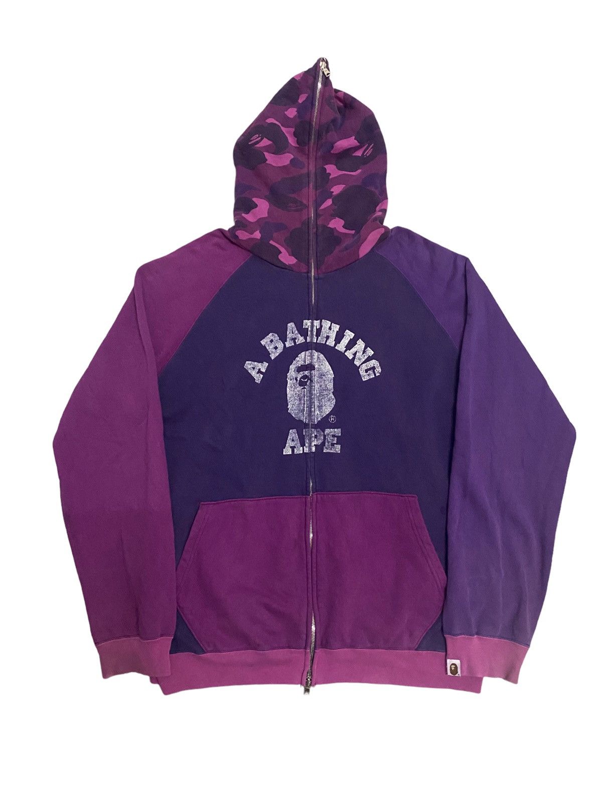 Bape Vintage A Bathing Ape Purple Camouflage Hoodie Jacket | Grailed