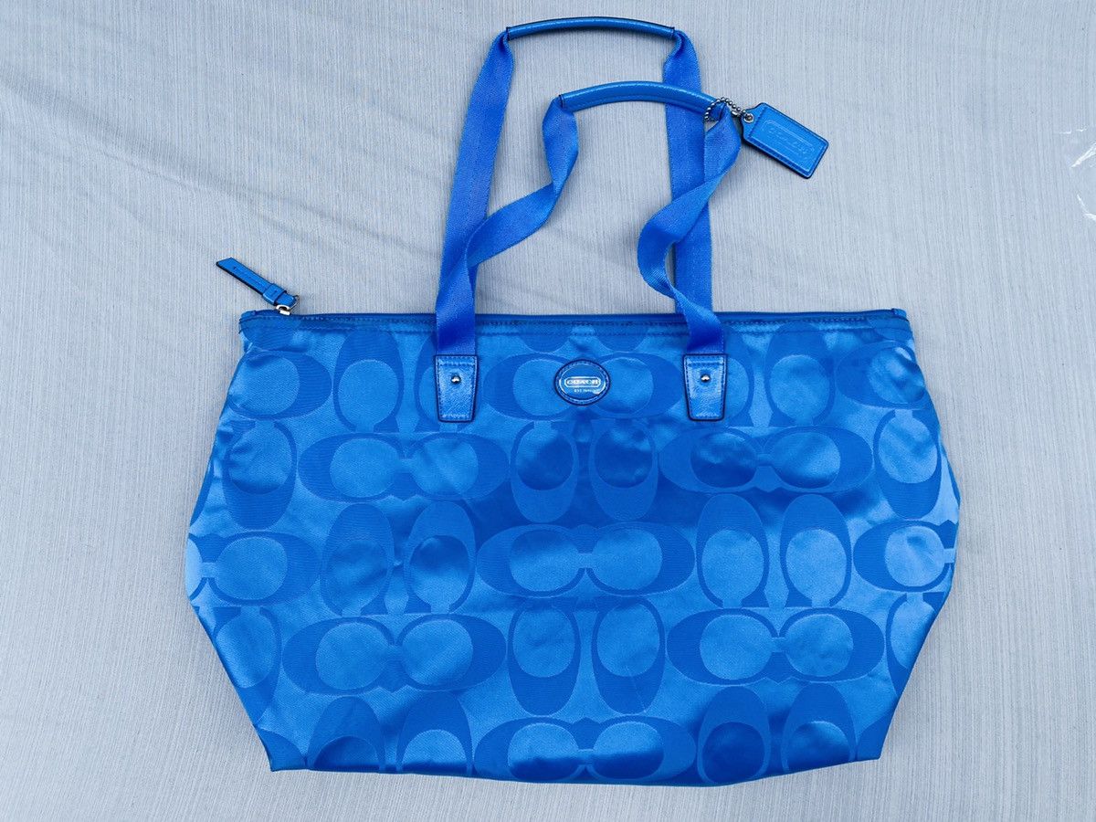 Vintage Coach Weekender Tote Bag Blue Large | Grailed