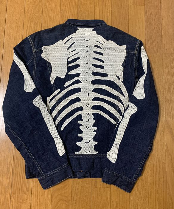 Kapital Kapital Kountry Bones Skeleton Denim Jacket | Grailed