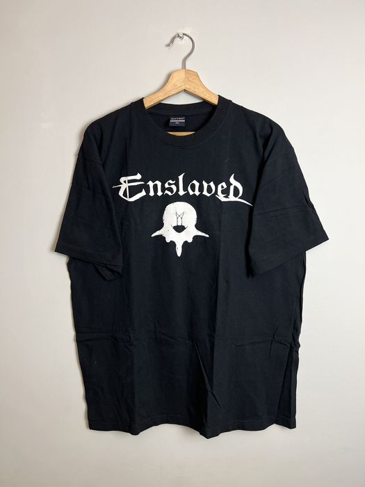 Vintage Rare 90s Enslaved Vintage Band Black Metal T-Shirt Goth Hype ...