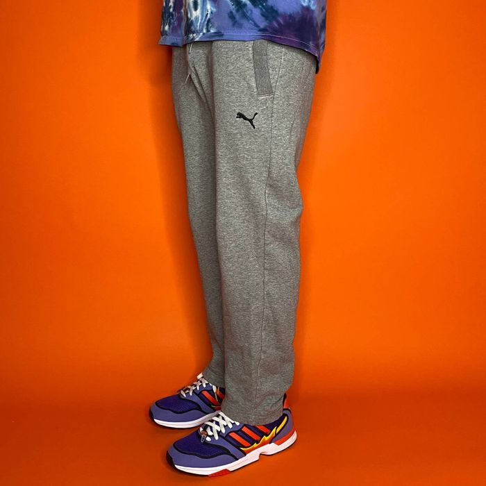 Puma Grey Puma Sweatpants Black Logo Relaxed Fit | Grailed