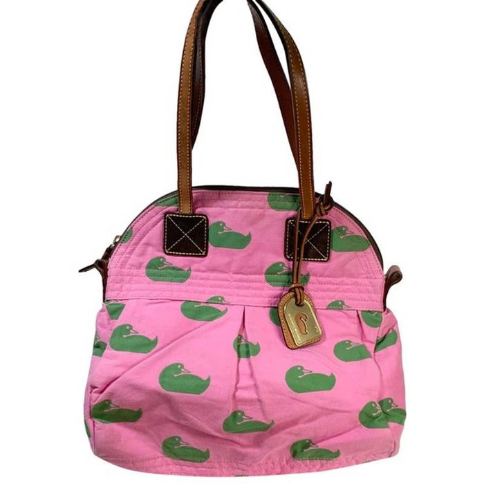 Dooney & Bourke Vintage, DOONEY & BOURKE, Preppy, Pink Canvas, Duck ...
