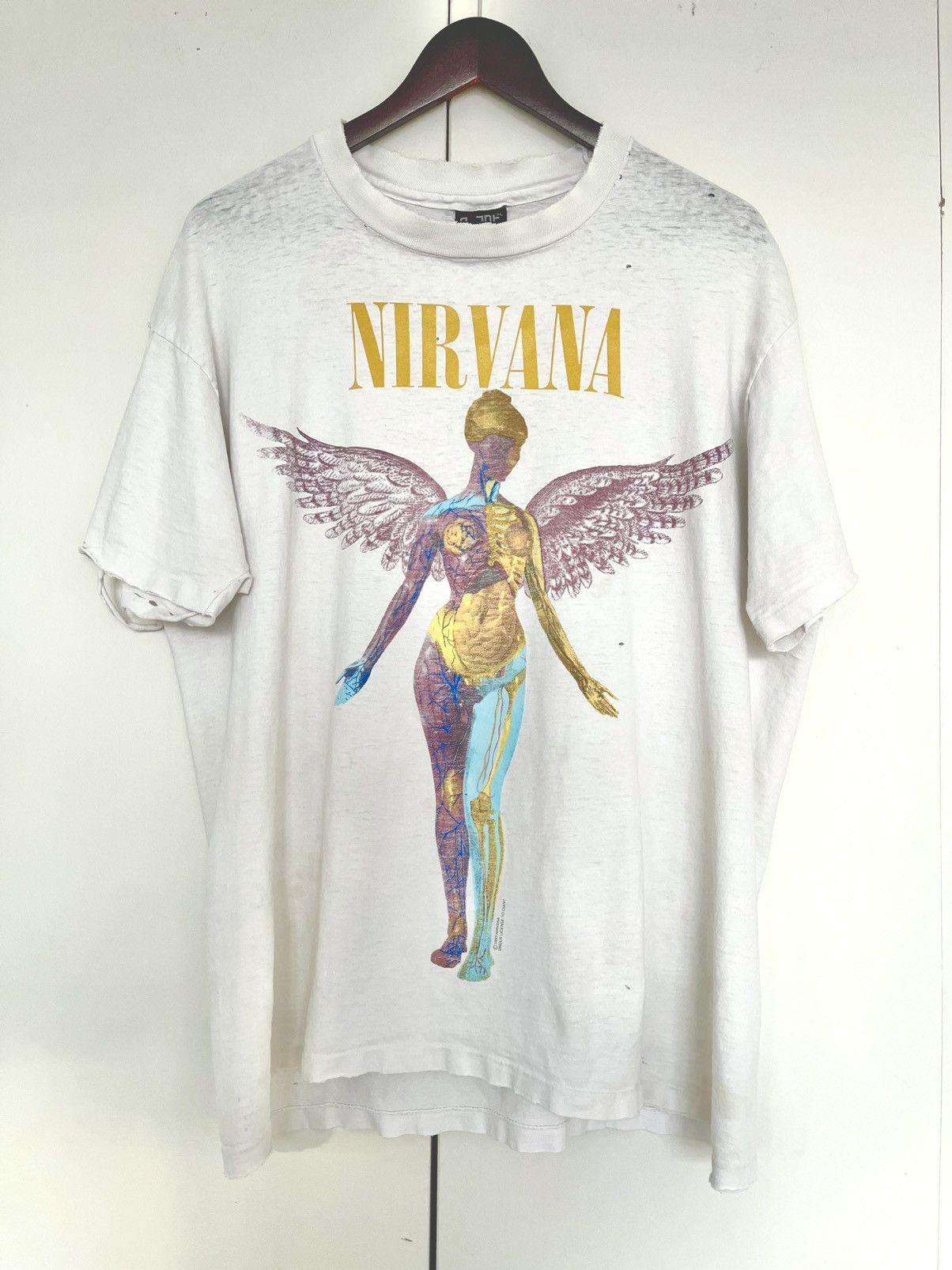 Vintage Vintage nirvana giant anvil t shirt Xl in utero Kurt cobain | Grailed