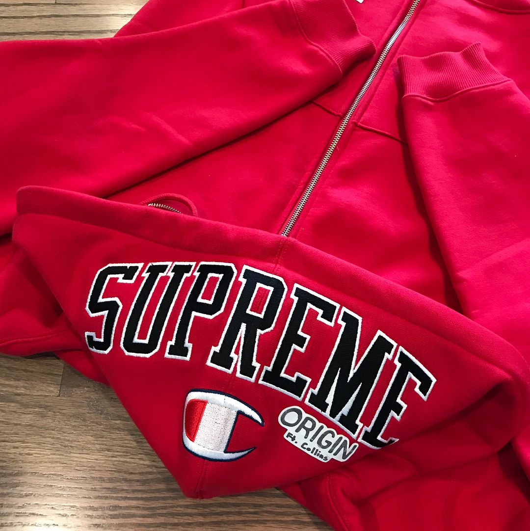 Supreme Red Collab Hoodie | Grailed