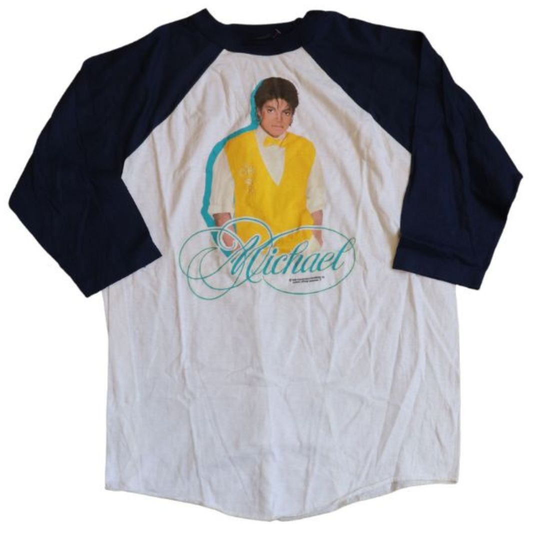 Vintage Vintage Michael Jackson 80's Ringer 3/4 length sleeve (L) | Grailed