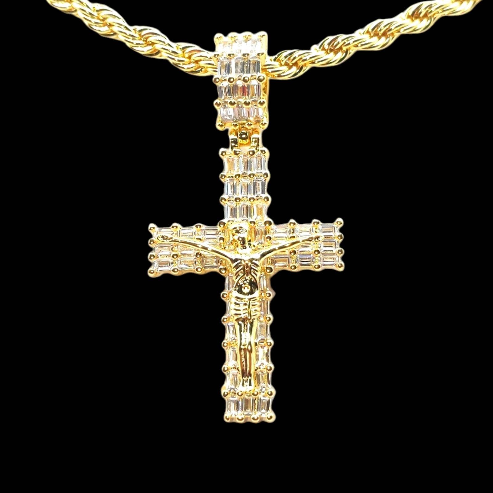 Custom Yellow Gold Finish Crucifix Small Cross | Grailed