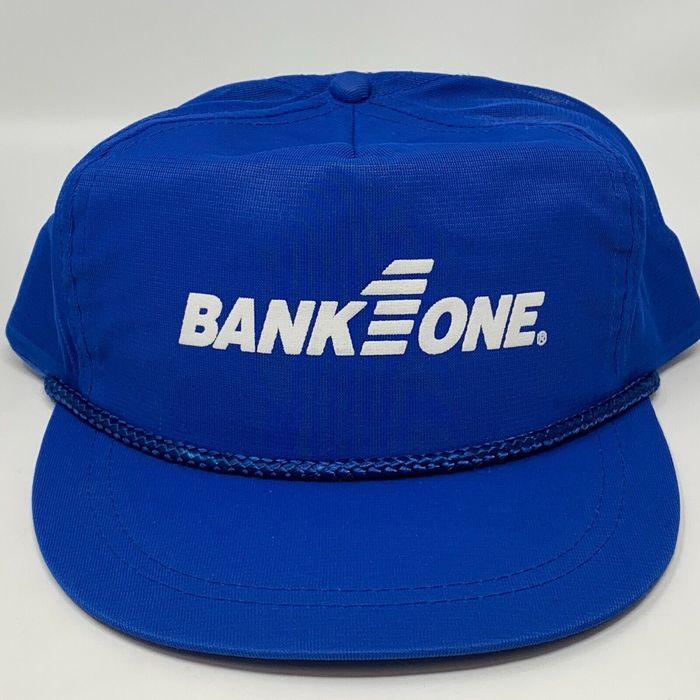 Vintage Vintage 90s Bank 1 One Snapback Hat Made In USA Cap | Grailed