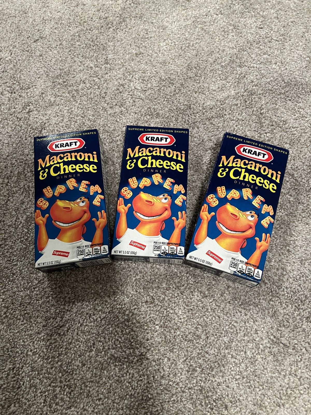 Supreme Supreme Kraft Macaroni and Cheese SS22 3X Boxes | Grailed