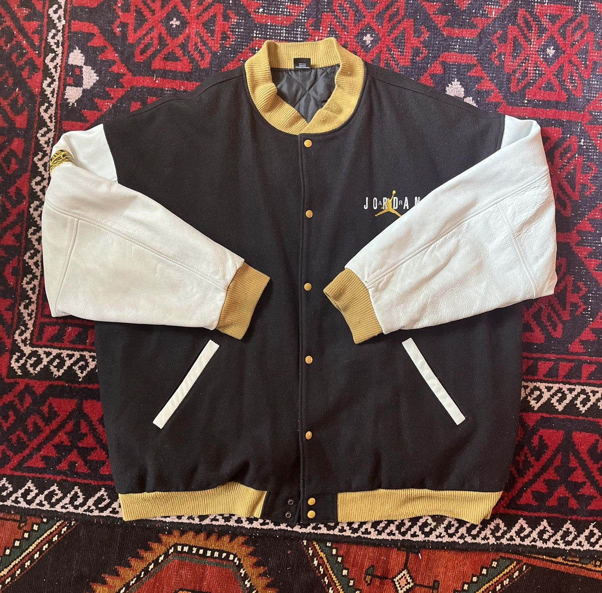 Nike 4XL 20th Anniversary Air Jordan Wool/Leather Varsity Jacket | Grailed