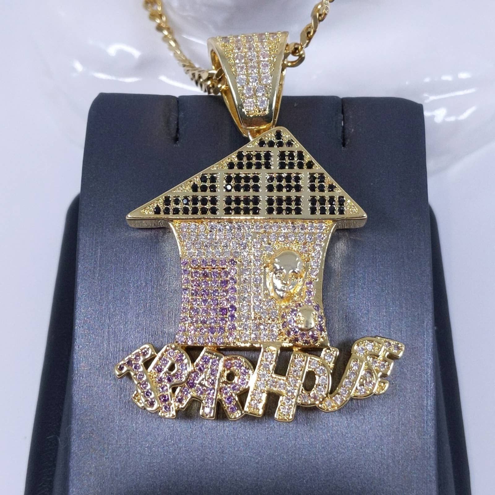 Custom Icy Trap-House Pendant + 20" Cuban Chain | Grailed