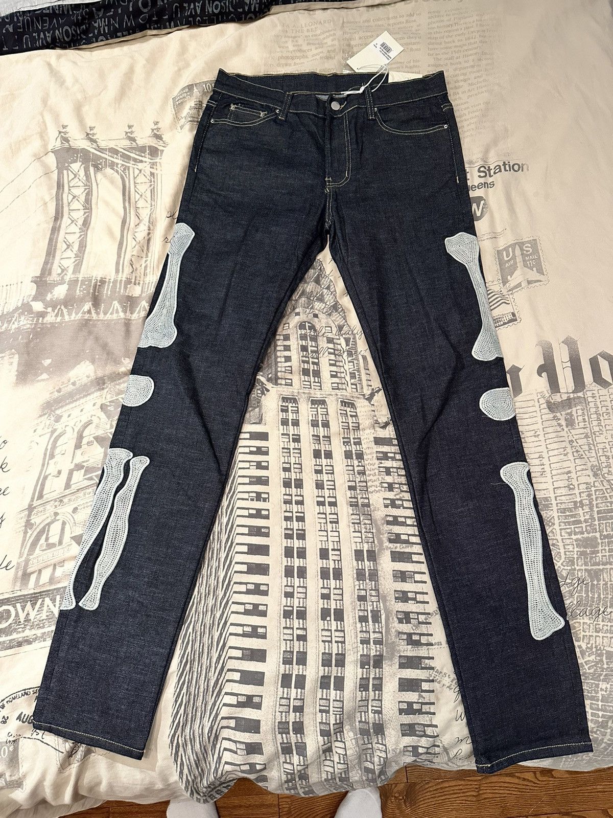MNML MNML X199 Stretch Skeleton Denim | Grailed