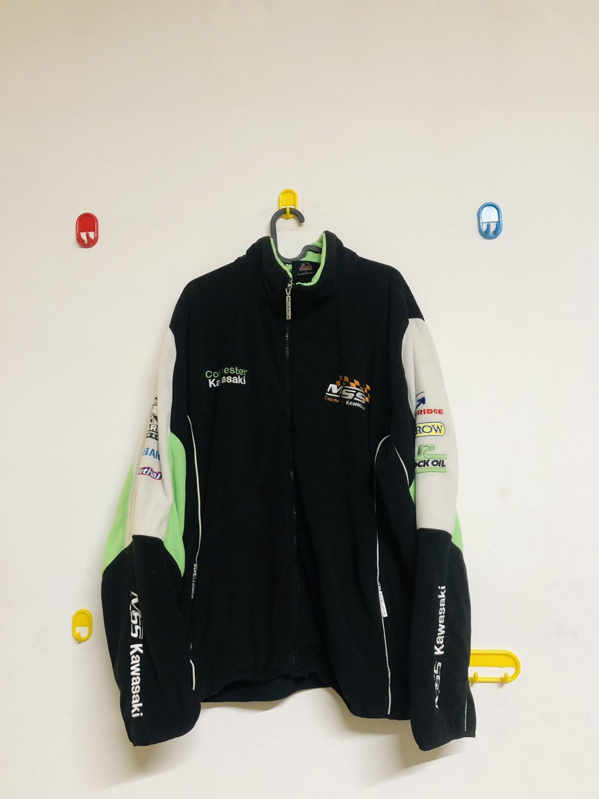 Vintage Kawasaki MSS racing bomber fleece 00s | Grailed