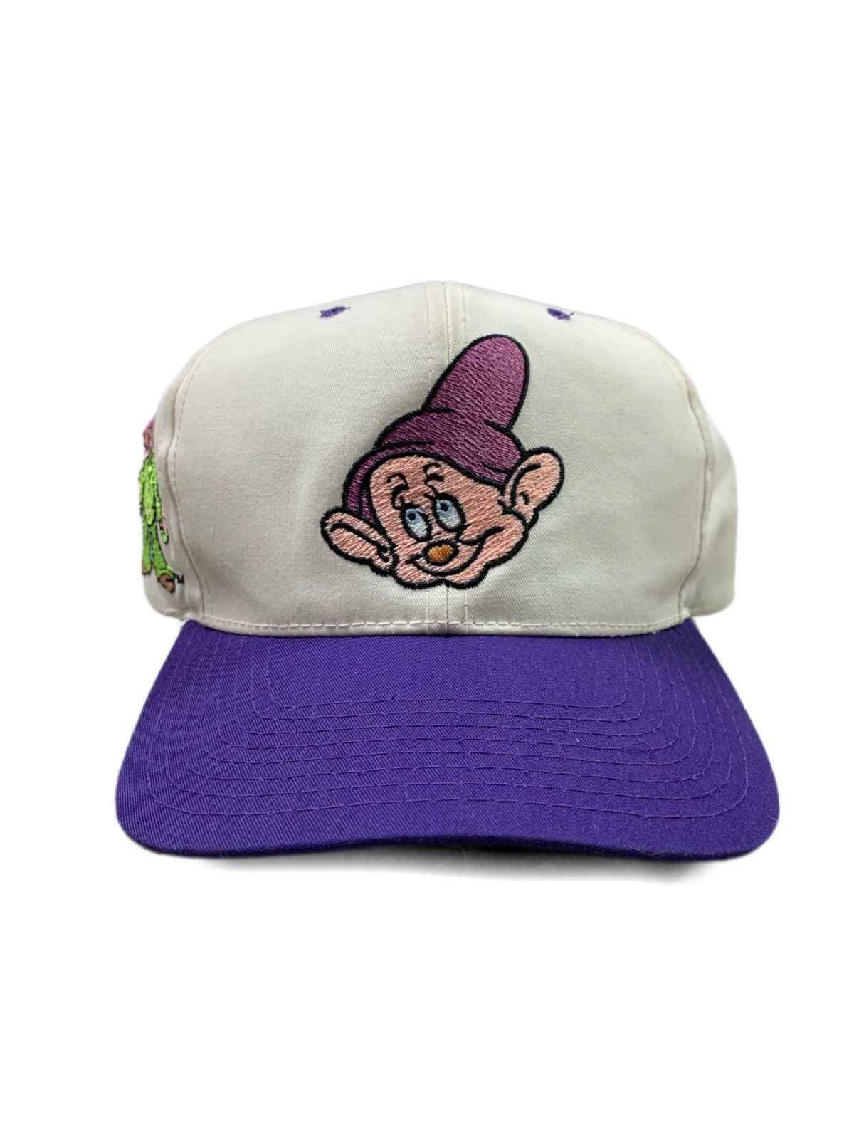 Disney × Vintage Vintage Disney Snow White Dopey Blockhead Snapback Hat ...