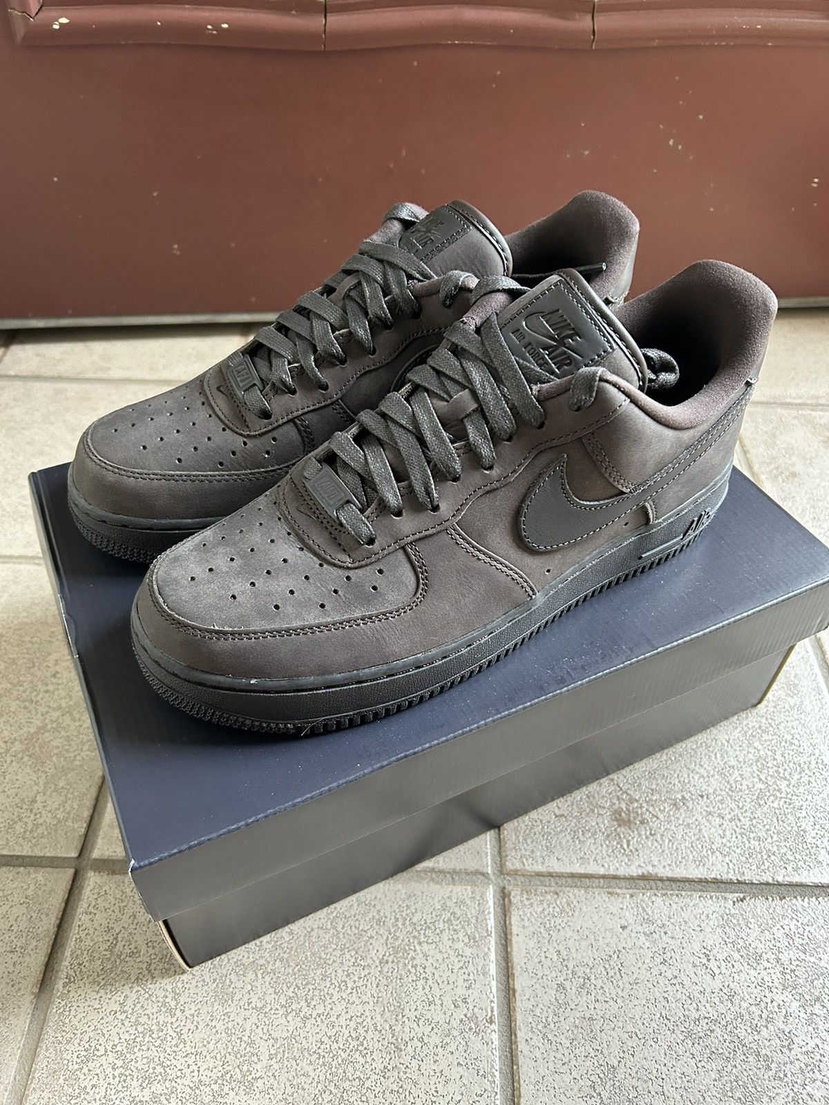 Nike Nike Air Force 1 low chocolate nubuck | Grailed