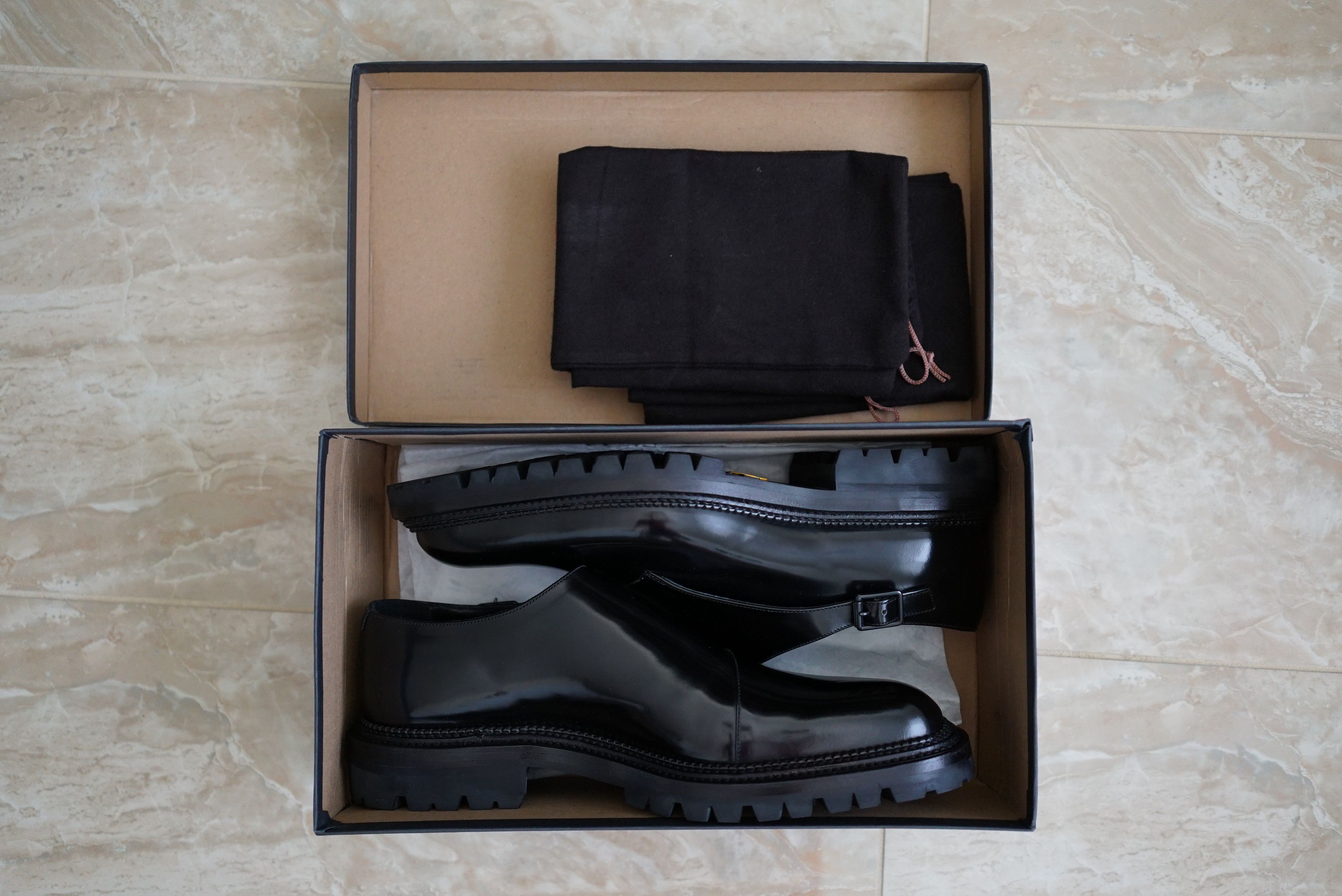 Yang Li Blk Patent Monk Strap Shoes | Grailed
