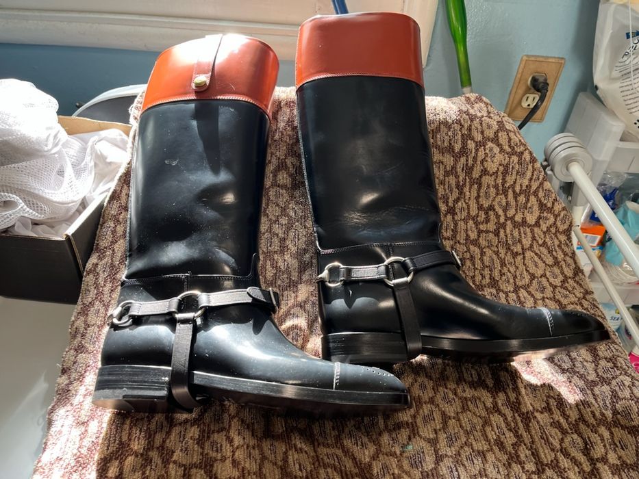 Gucci Gucci Cordovan leather riding boots | Grailed