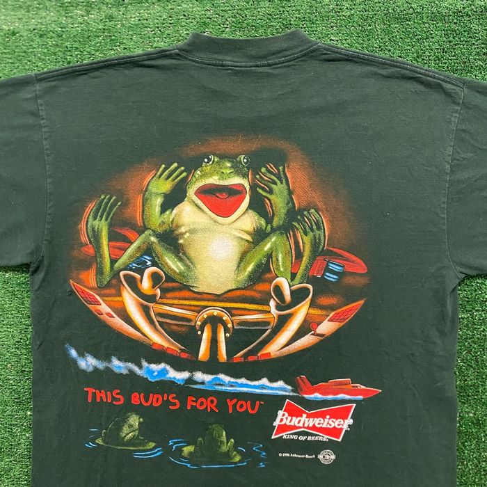 Vintage Budweiser Frogs Racing Vintage 90s Beer T-Shirt | Grailed