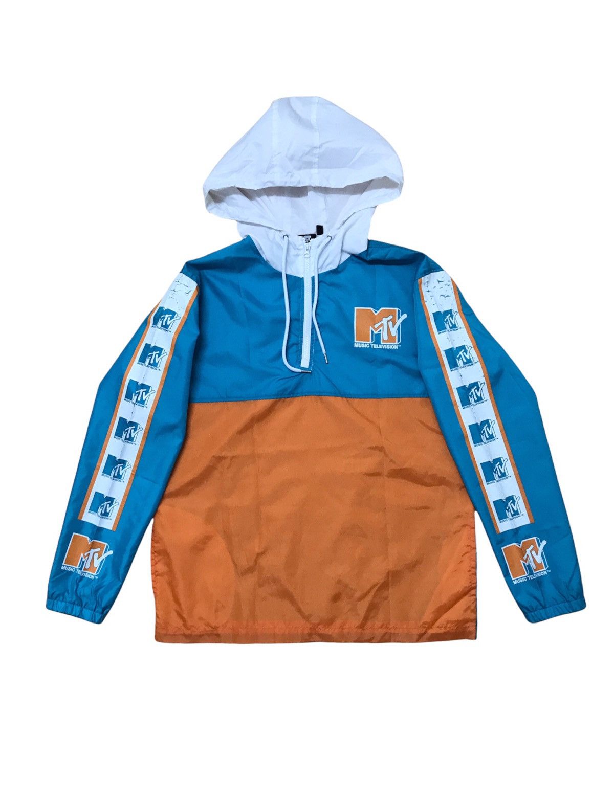 Mtv × Streetwear Music Television Rain Coat Hoodie Jacket Side Tap Logo ...