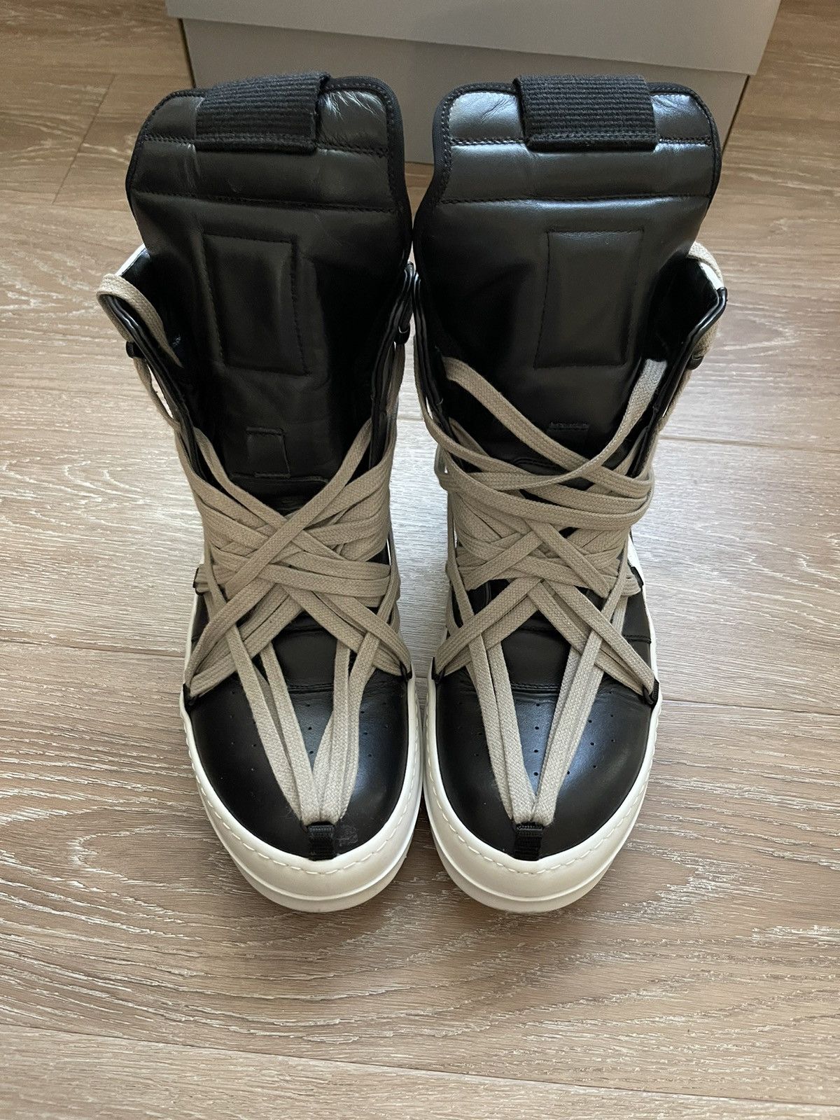 Rick Owens Mega laced geo basket | Grailed