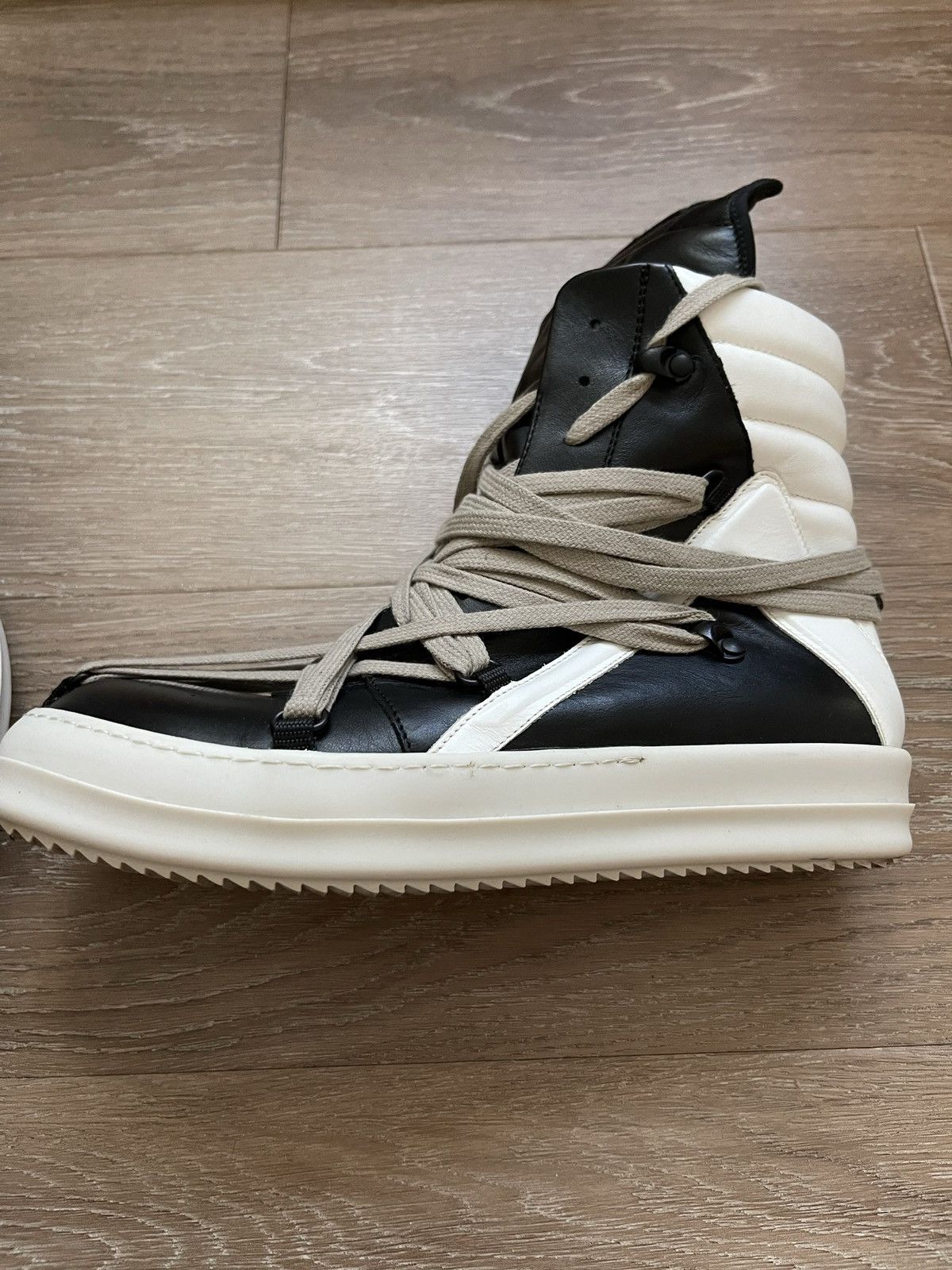 Rick Owens Mega laced geo basket | Grailed