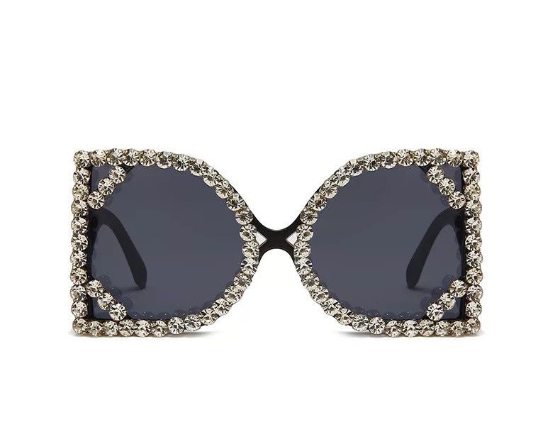Designer × Vintage D-Shaped Big Frames Diamond-Studded Sunglasses🔥🔥🔥 ...
