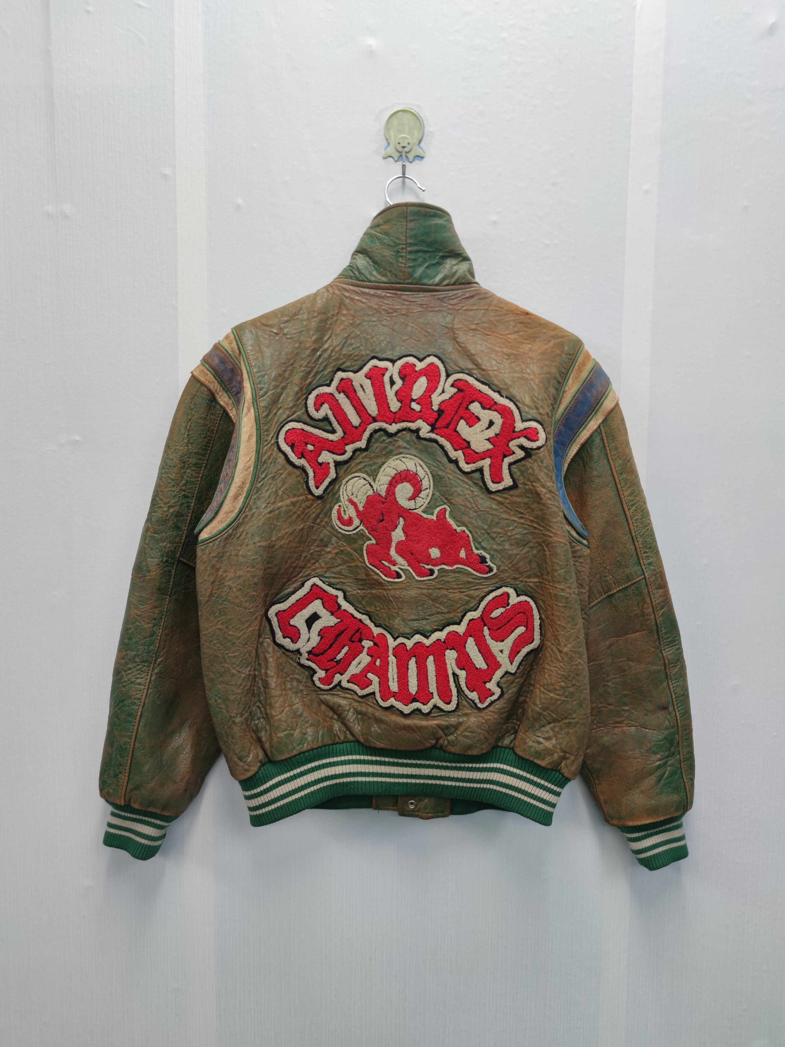 Avirex × Varsity Jacket SUPER RARE AVIREX VARSITY LEATHER JACKET ...