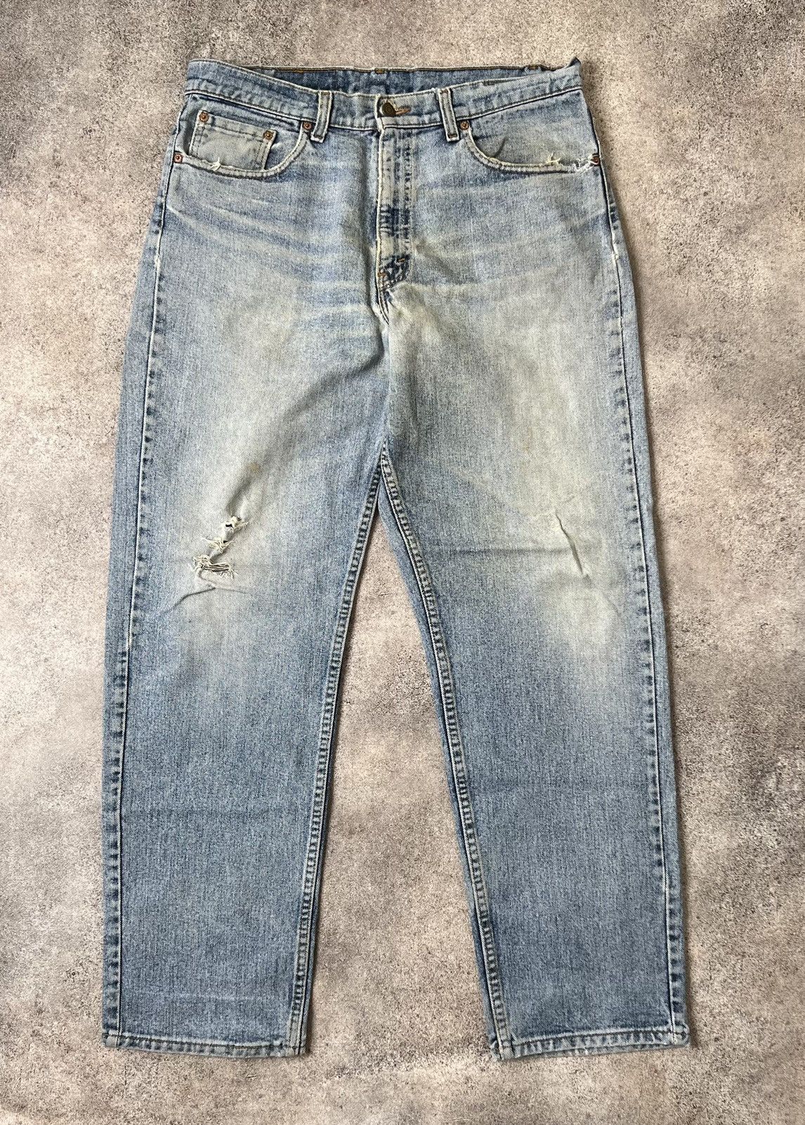 Vintage Levi’s 554 vintage trashed jeans | Grailed