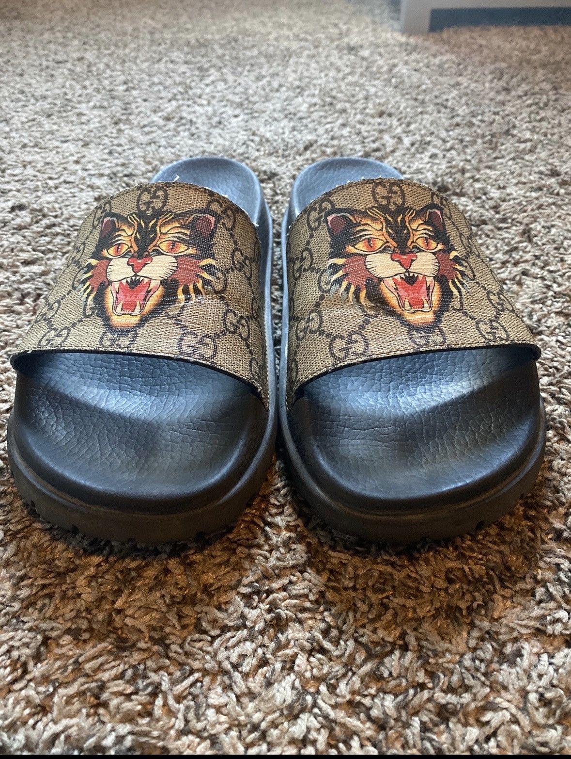 Gucci Angry Cat Gucci Slides | Grailed