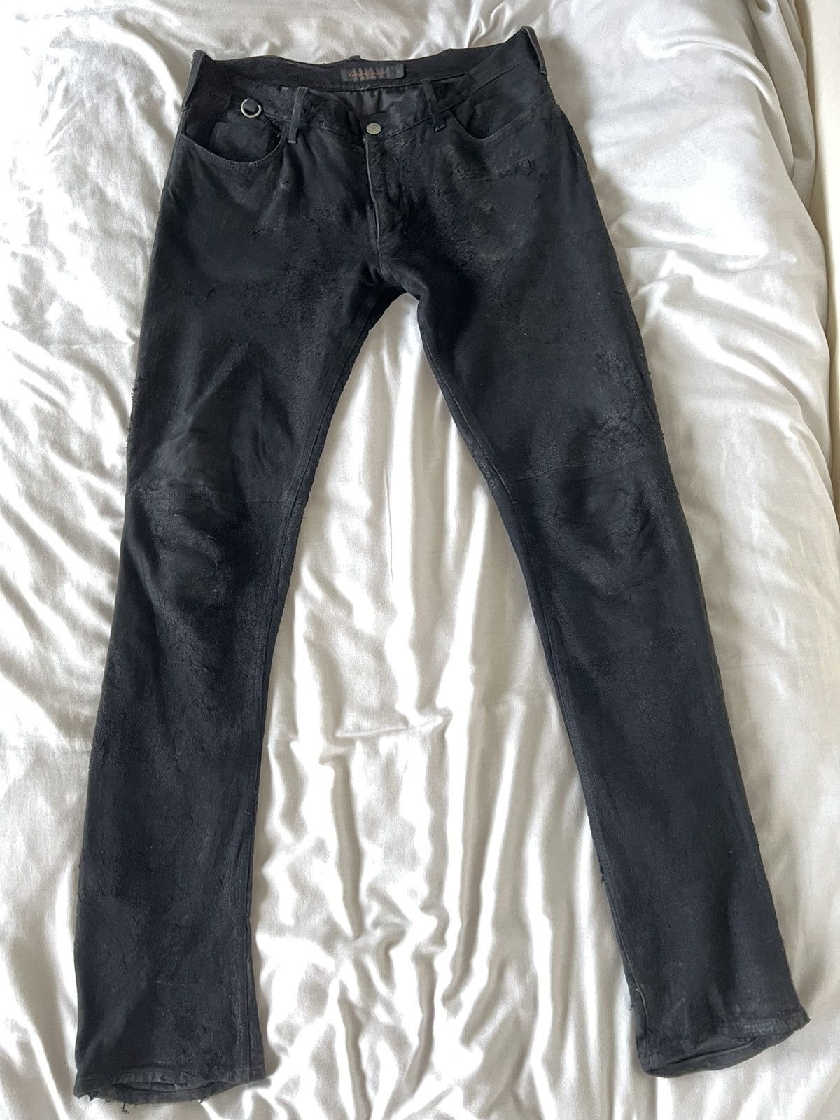 Undercover Undercover AW04 ‘But Beautiful’ Blistered Leather Pants ...