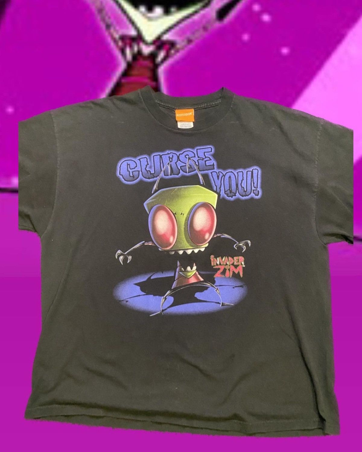 Vintage Invader Zim curse you mega print 2003 | Grailed