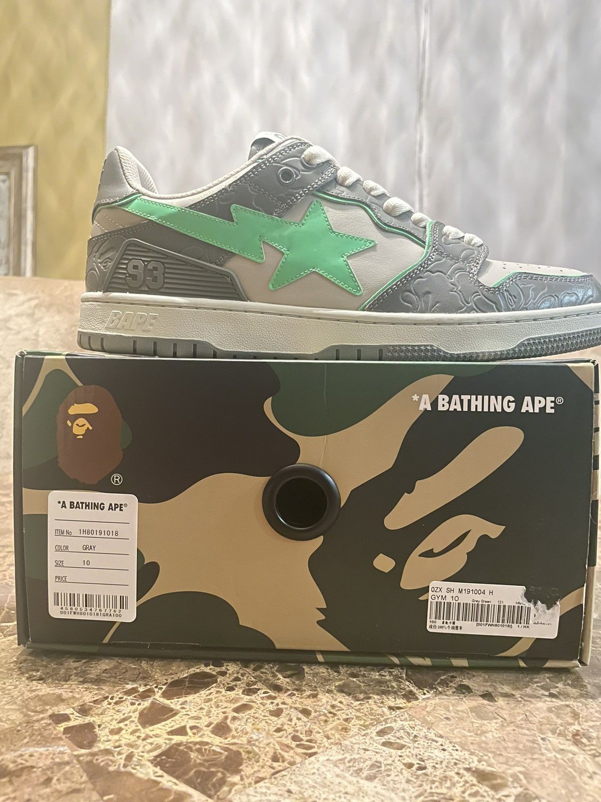 Bape Gray Bapestas | Grailed