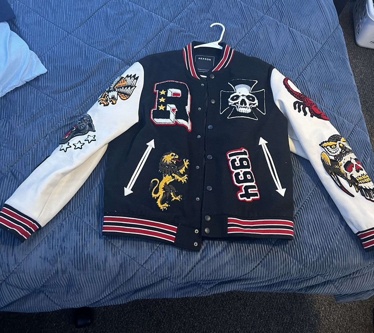 Reason Reason varsity bomber jacket | Grailed