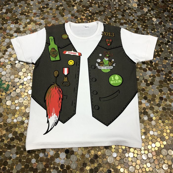 Vintage Vintage Tuborg Beer Vest Print Tee T-shirt | Grailed