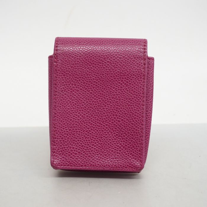 Chanel Auth Chanel Cigarette Case Caviar Leather Pink Cigarette case ...