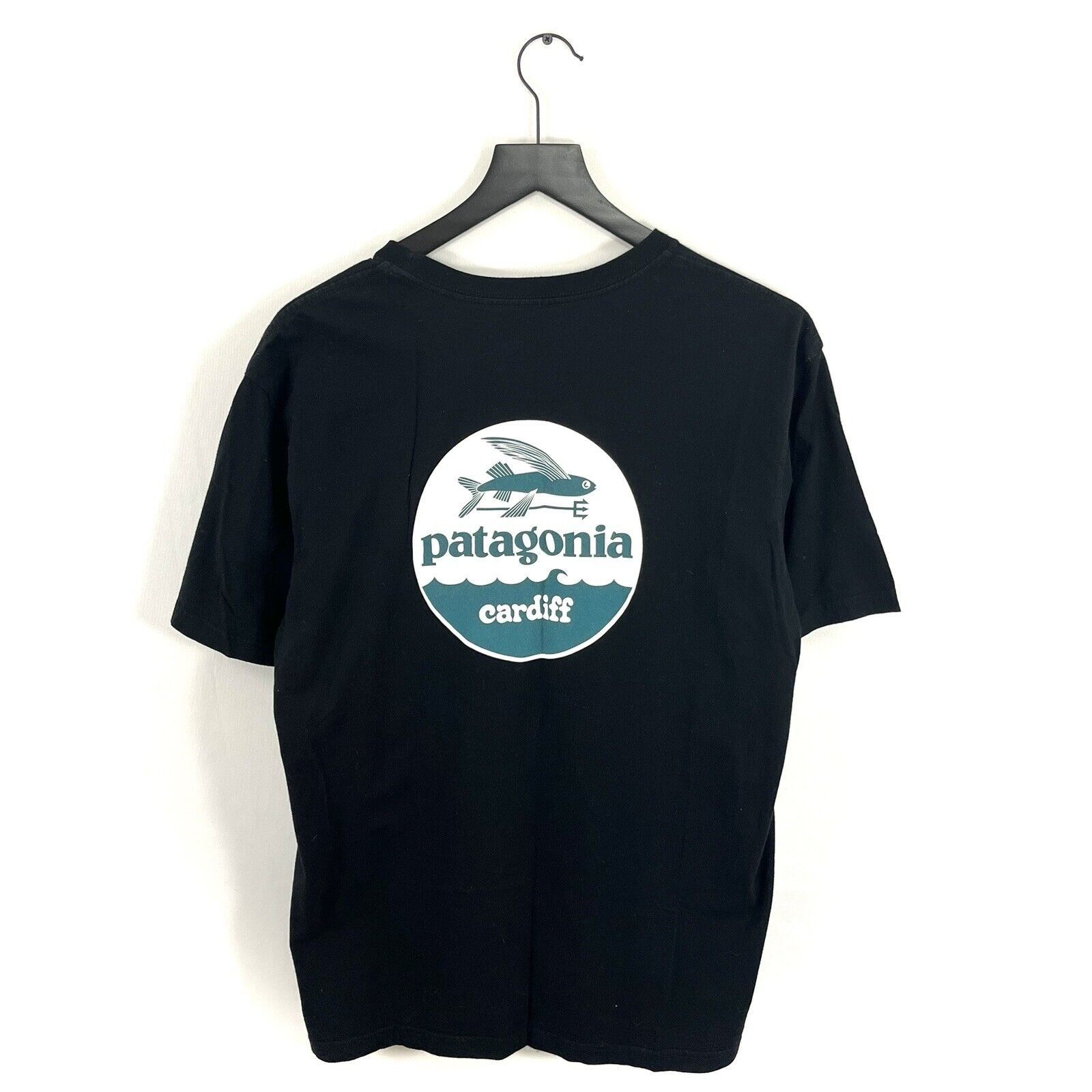 Patagonia Patagonia Cardiff T-Shirt Flying Fish Logo Black Organic ...