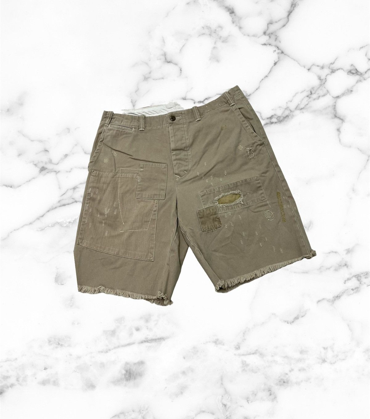 Polo Ralph Lauren Vintage Polo Ralph Lauren Shorts Patchwork Distressed ...