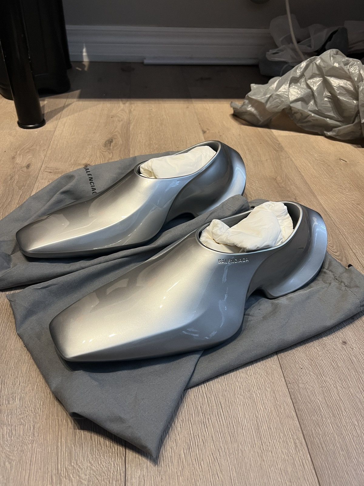 Balenciaga Silver Space Shoes | Grailed