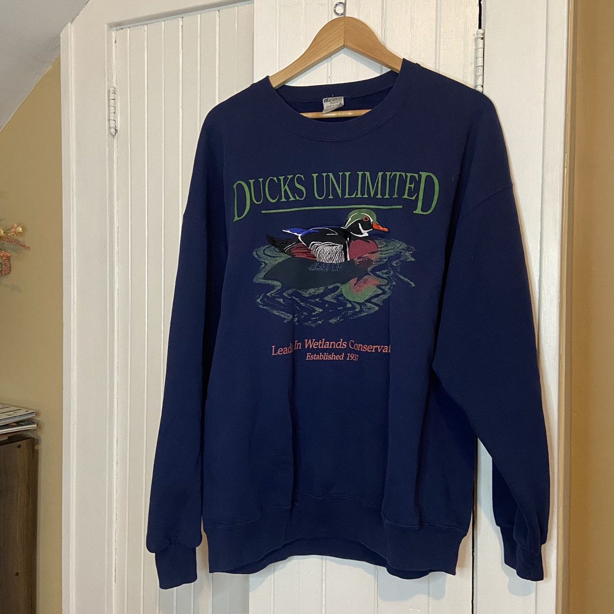 Other × Streetwear × Vintage 90s Ducks Unlimited Embroidered Sweatshirt ...