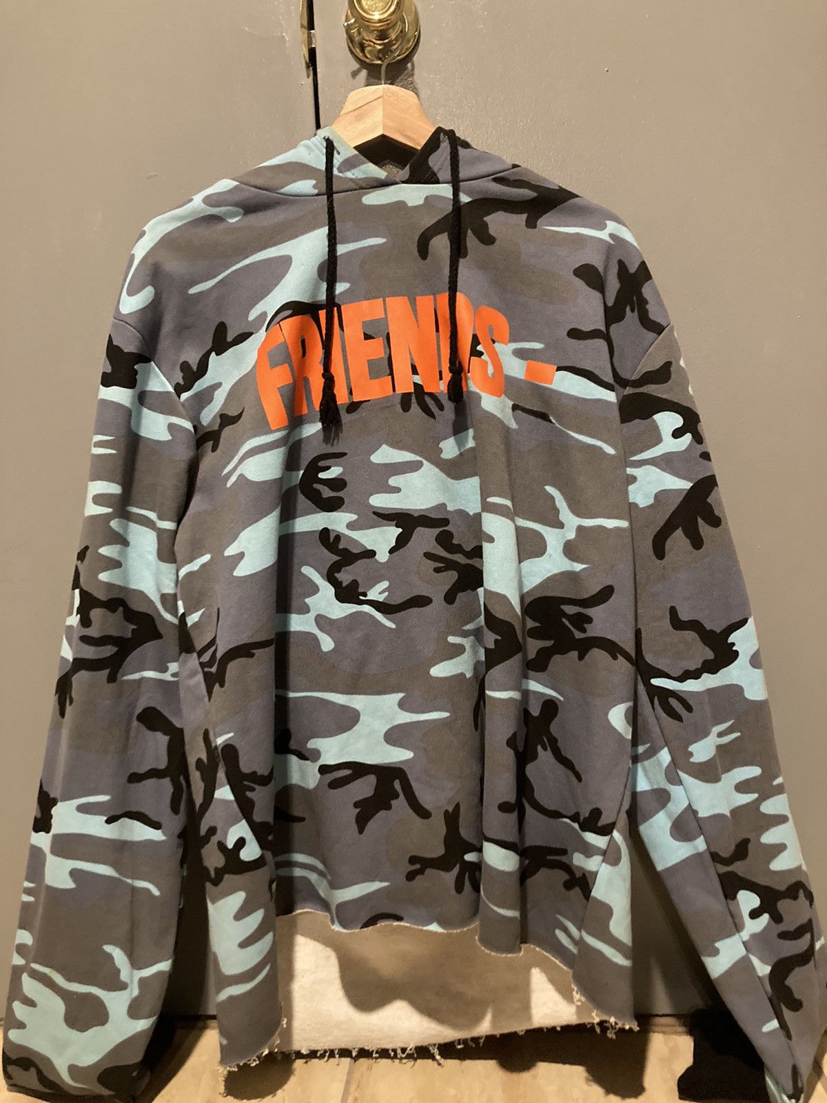 Vlone Vlone Blue Camo Hoodie | Grailed