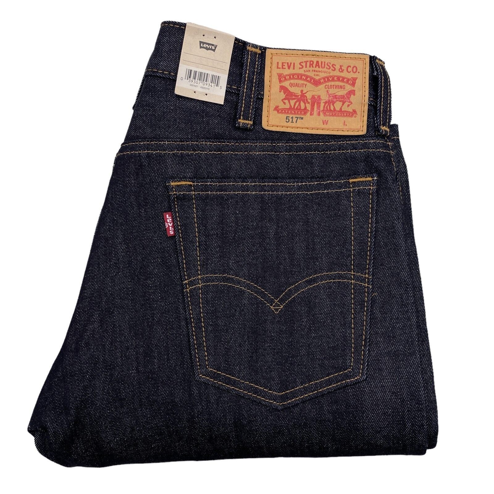 Levi's Levi's 517 Men's Bootcut Jeans 'Rigid Dark Wash' Blue Denim 100% ...