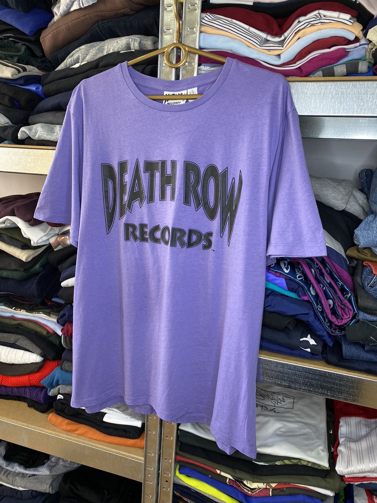 Band Tees Death Row Records vintage rap band tee NOS T-shirt purple XL ...