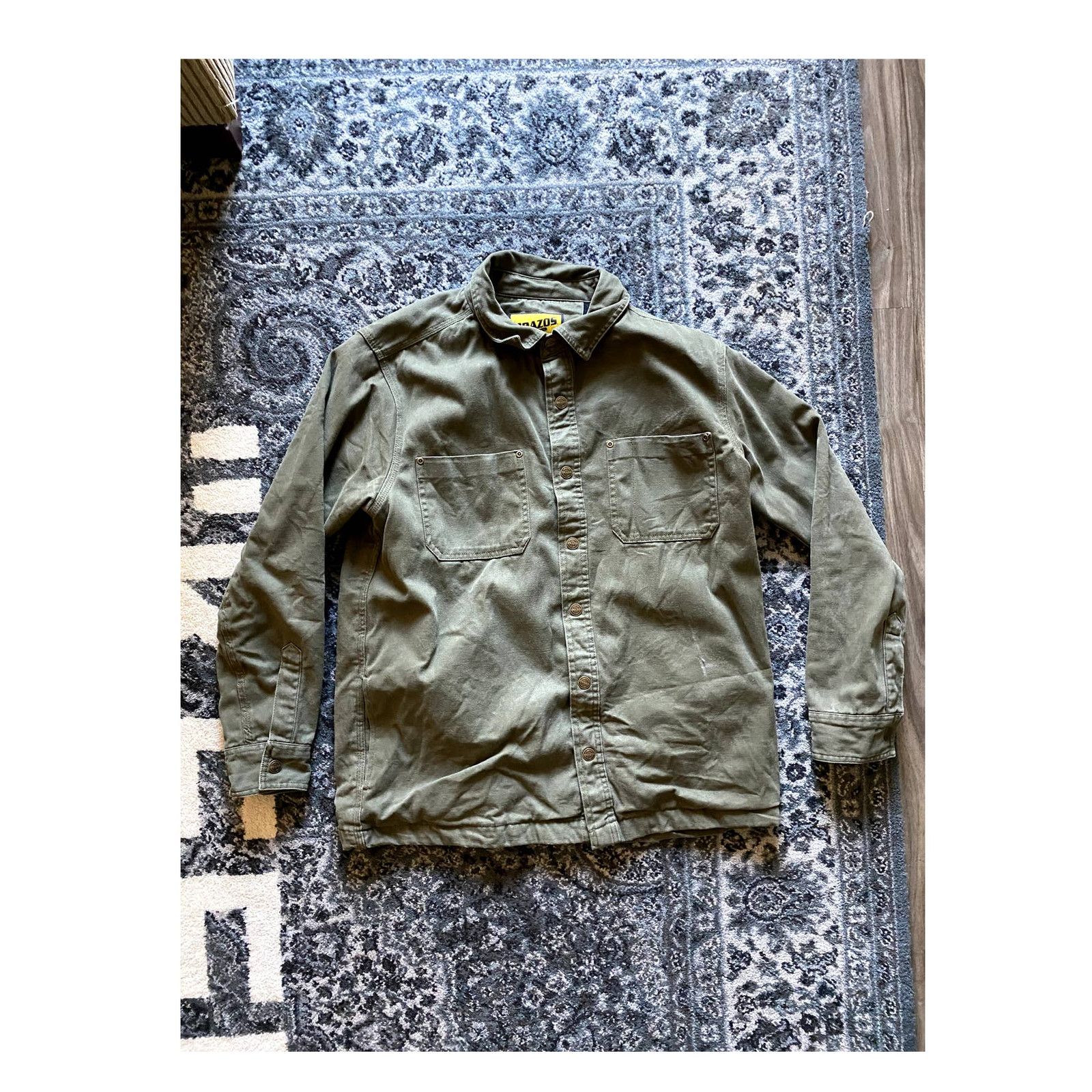 Bomber Jacket Brazos Duck Canvas Jacket Olive Green Size L | Grailed
