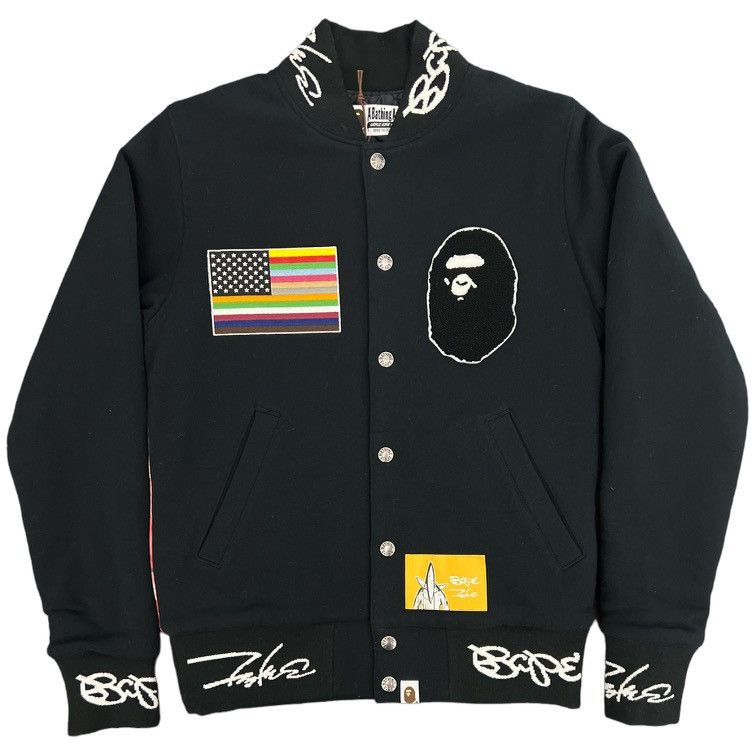 Bape 2016 A Bathing Ape Bape x Futura Graffiti Varsity Jacket | Grailed