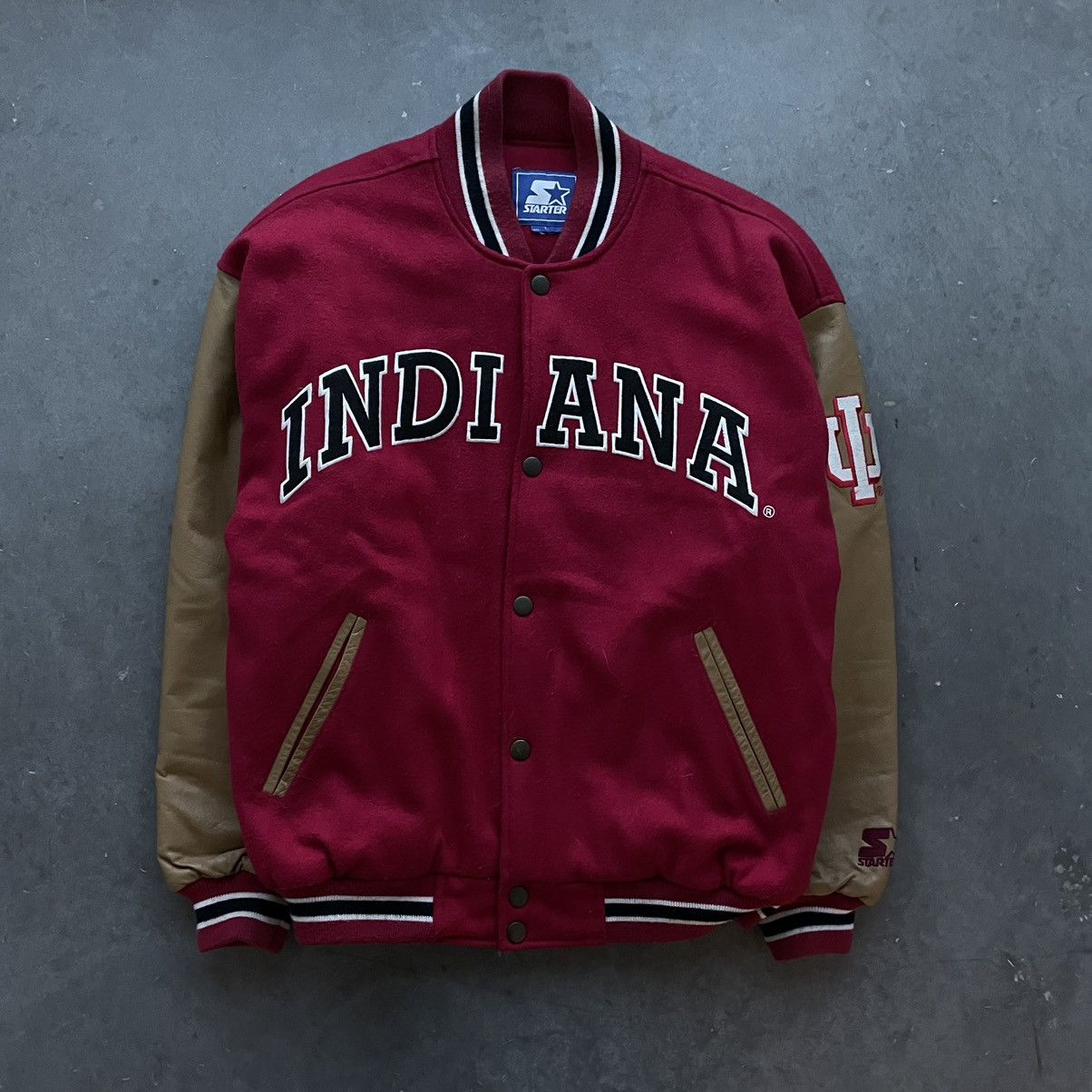 Starter × Varsity Jacket × Vintage Vintage Indiana University Varsity ...