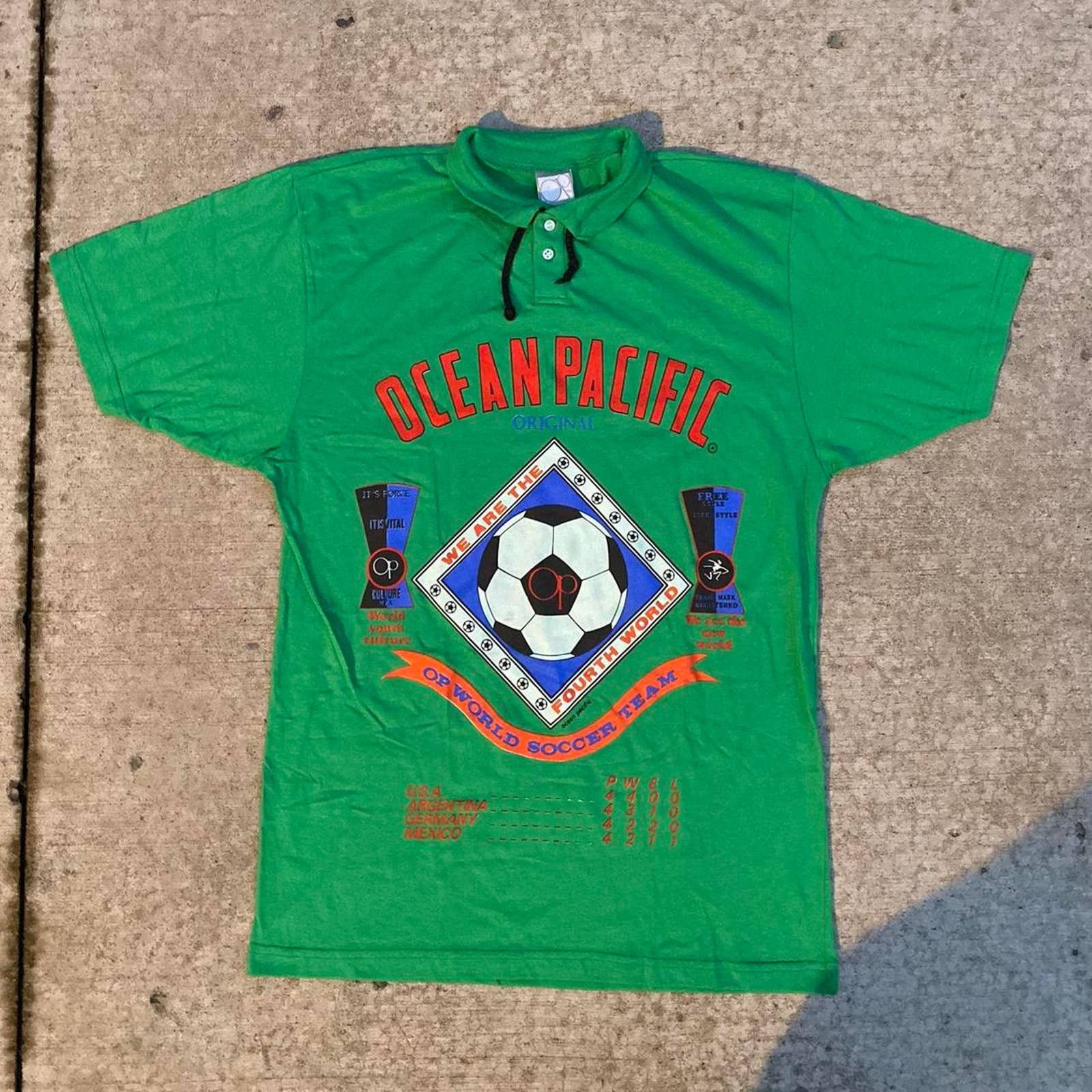 Ocean Pacific Vintage 90s World Cup Soccer t shirt. Ocean Pacific ...