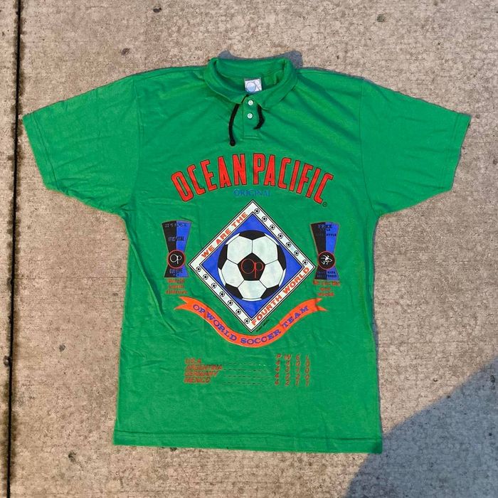 Ocean Pacific Vintage 90s World Cup Soccer t shirt. Ocean Pacific ...