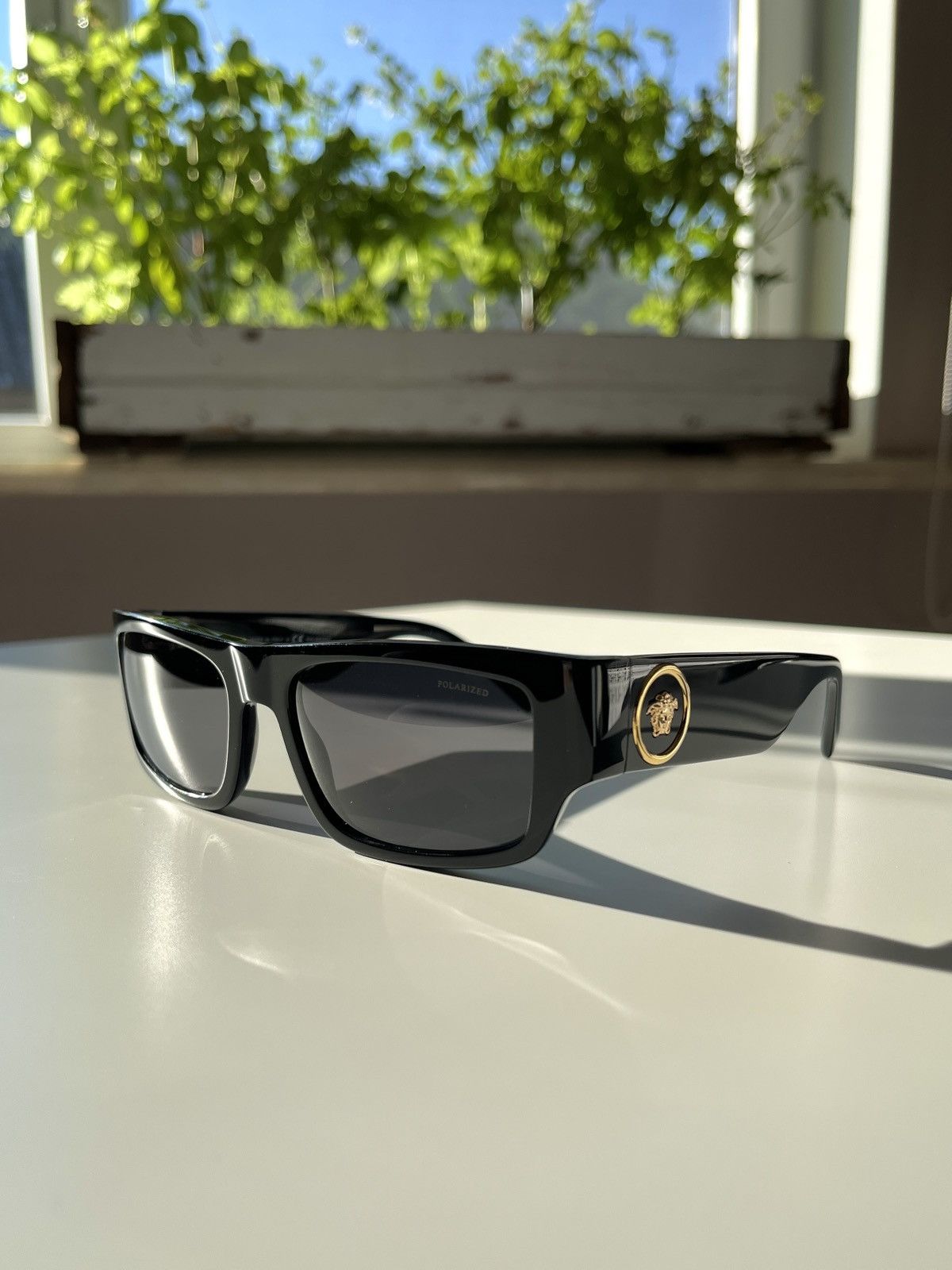 Notorious Big × Versace × Vintage NEW RECTANGULAR MEDUSA LOGO BIGGIE ...