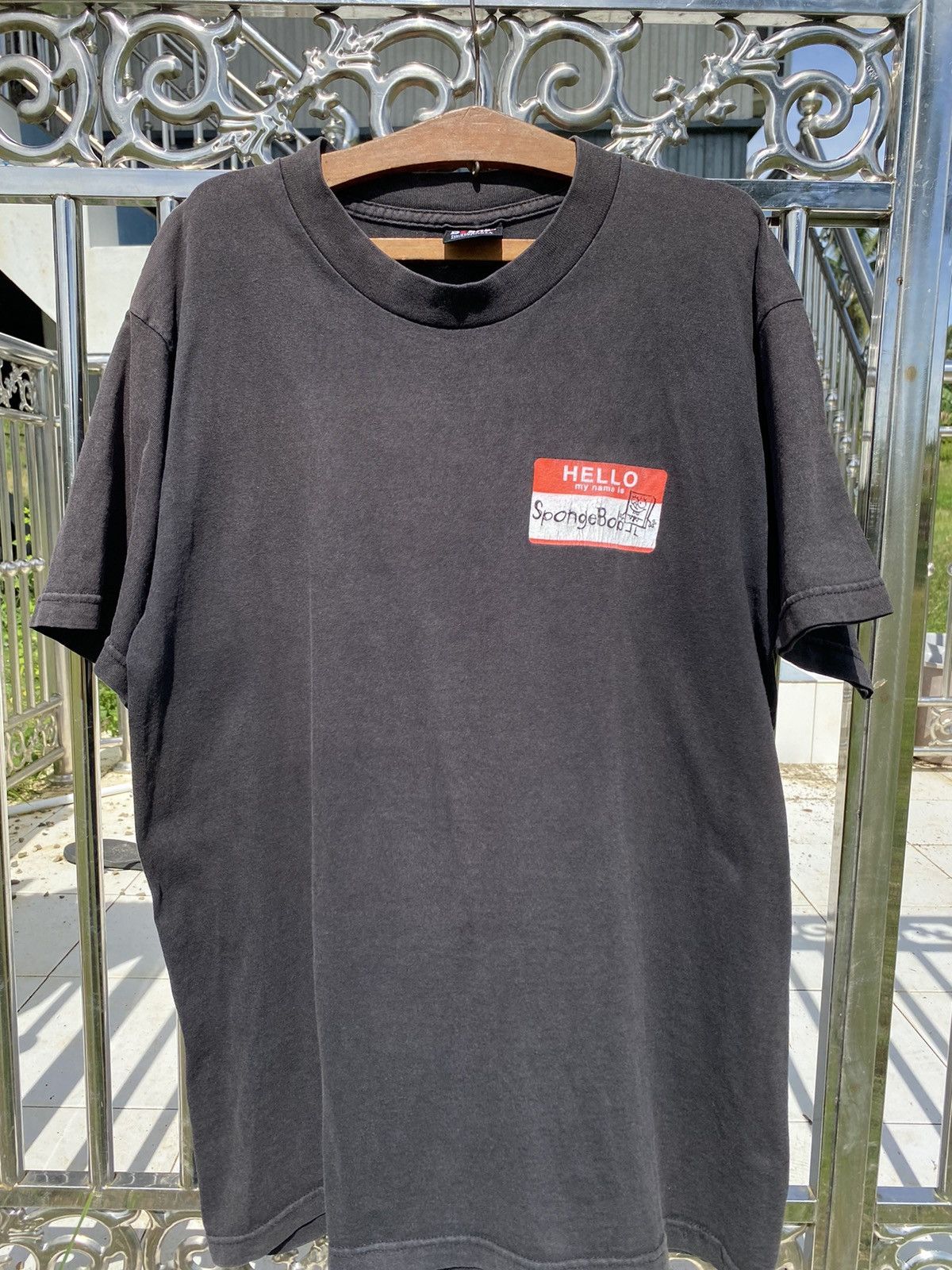 Vintage Vintage spongebob name tag t shirt | Grailed